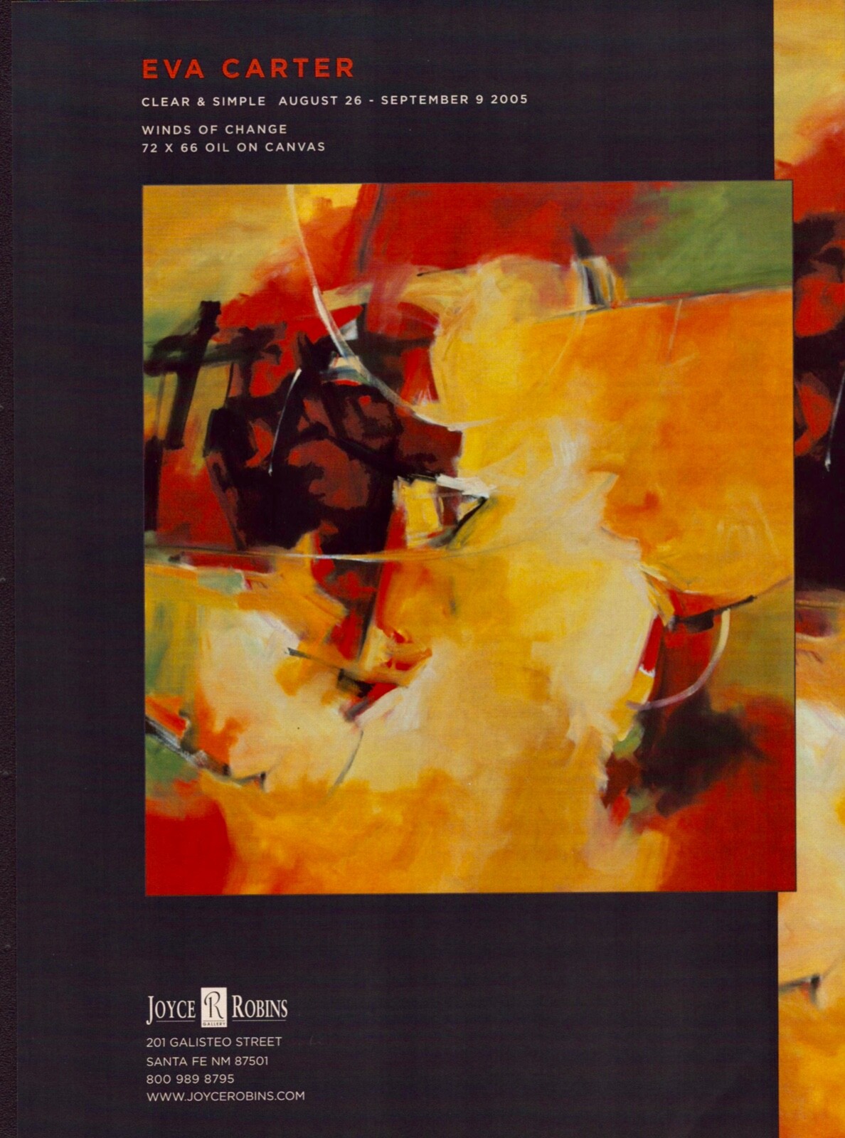 EVA CARTER Art Gallery Exhibit ~ Winds Of Change ~ VINTAGE PRINT AD ...