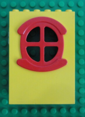 Vintage LEGO Fabuland Yellow Red Window Brick Part | eBay