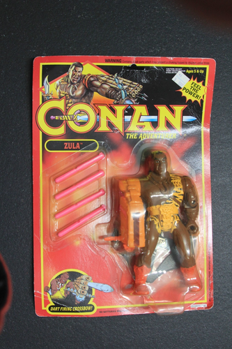 1992 HASBRO CONAN THE ADVENTURER ZULA DART FIRING FIGURE MINT ON CARD ...
