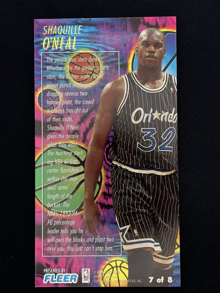 1994-95 Fleer NBA Jam Session Shaquille O’Neal Magic Slam Dunk Hero ...