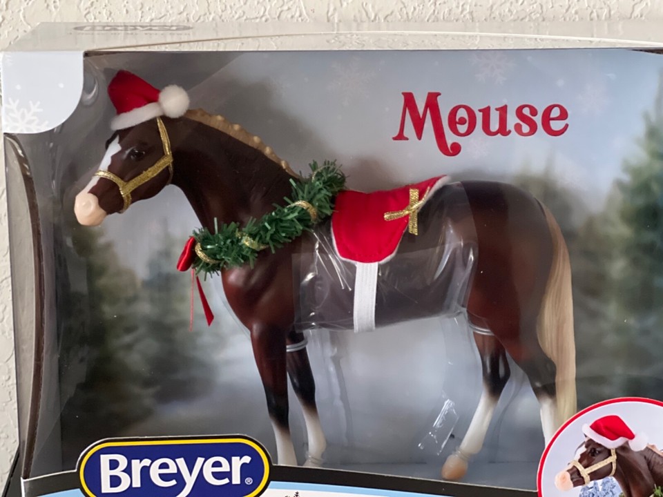 BREYER Horses MOUSE as Santa GERMAN RIDING PONY Christmas Winterfest LE ...