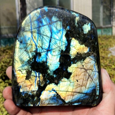 2.75LB Top natural Labrador flash moonstone quartz crystal mineral ...