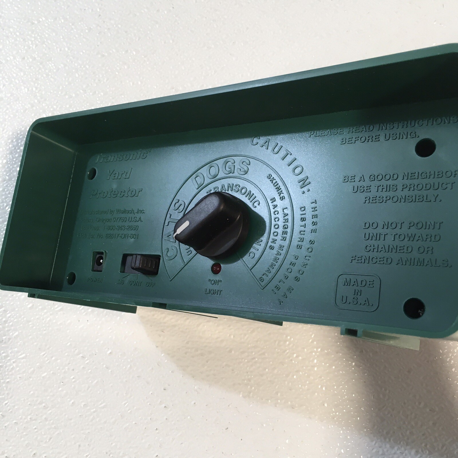 WEITECH Model 0048 Electronic Dog & Cat Repeller with Motion Sensor ...