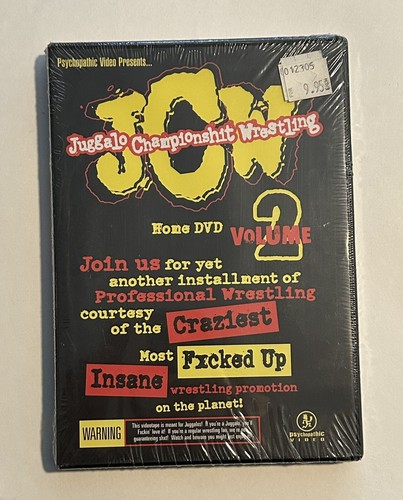 JCW JUGGALO WRESTLING VOL 2 DVD INSANE CLOWN POSSE ICP ECW AEW WWE RARE ...