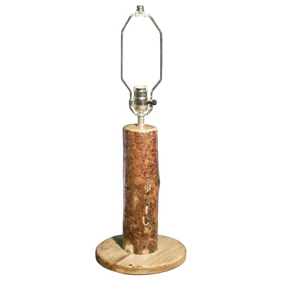 Rustic Log Table Lamp Amish Made Lamps Lodge Cabin Lighting | eBay