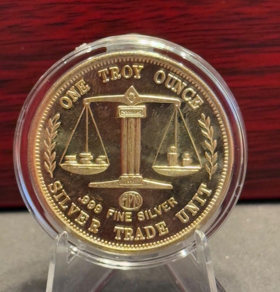 1 Oz .999 Fine Silver Trade Unit American Eagle And Flag Silver Trade ...