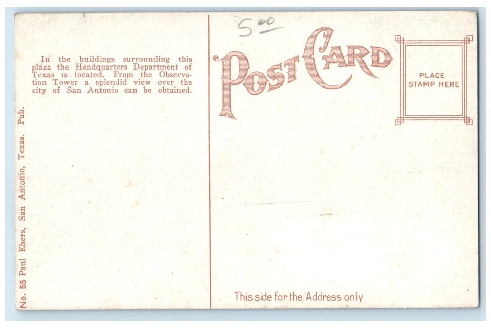 c1910 Fort Sam Houston Quadrangle Plaza Exterior San Antonio Texas TX ...