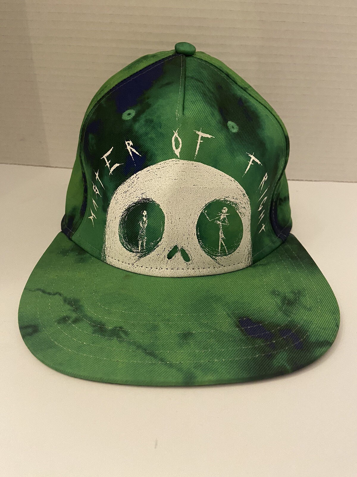 Master of Fright Nightmare Before Christmas green tie dye snapback cap ...