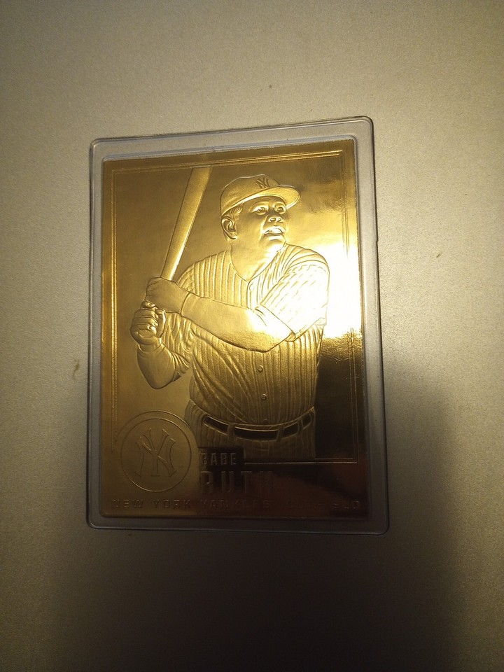 Babe Ruth 1996 Danbury Mint Sealed 22kt Gold Card #30 New York Yankees ...