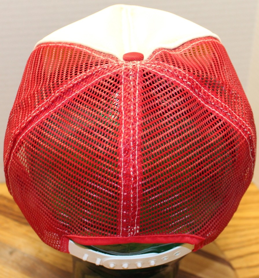 VINTAGE CRESTLINE "A SENTRY ENTERPRISE" HAT RED & WHITE TRUCKERS ...