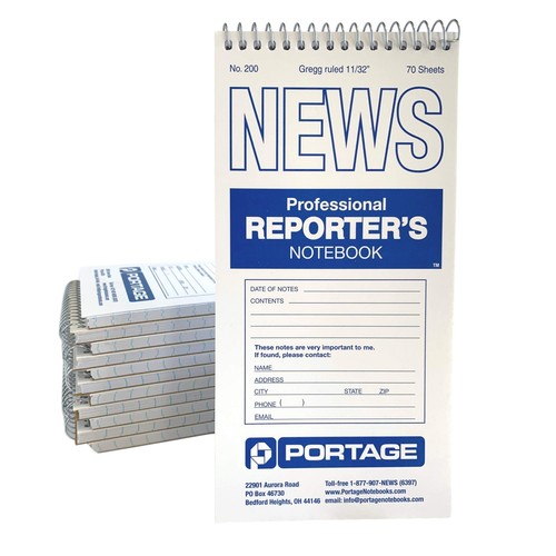 Reporters Notebook – Top Bound Spiral Pocket Notepad, Steno Note Book ...