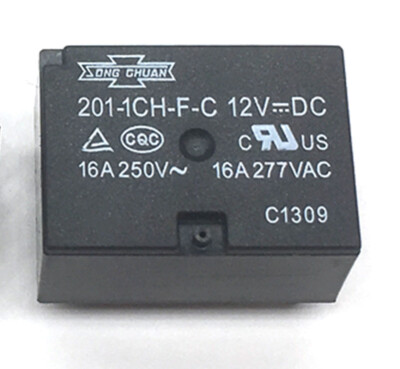 1pc SONG CHUAN 201-1CH-F-C 12VDC Power Relay 5Pin 16A 250V | eBay