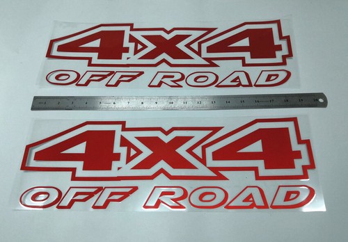 Red 4x4 Off Road Truck Bed Decal Set for Ford Super Duty F250 Vinyl ...