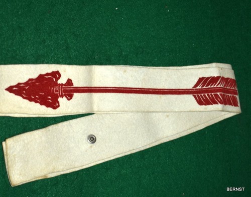 VINTAGE BOY SCOUT - ORDER OF THE ARROW ORDEAL HONOR SASH - FLOCKED FELT ...