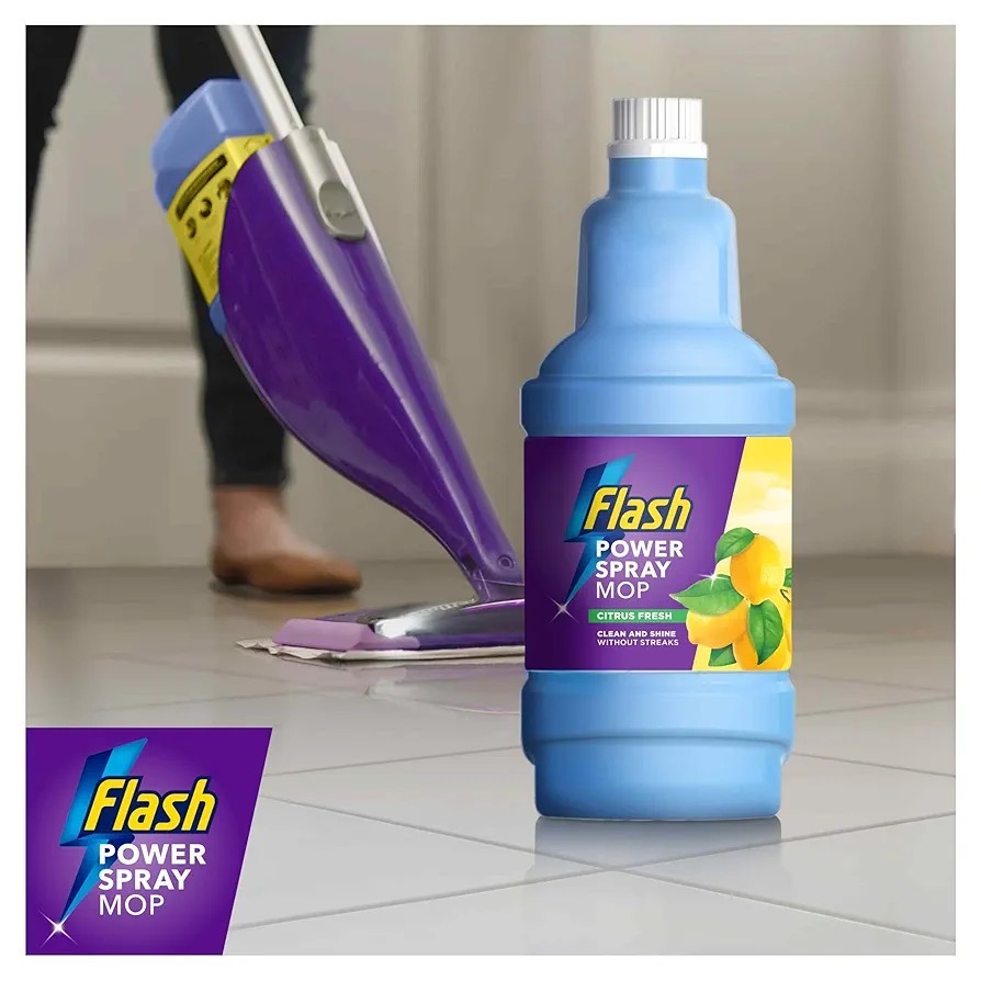 Flash Power Spray Mop Floor Cleaner Multi-Surface Cleaning Liquid ...