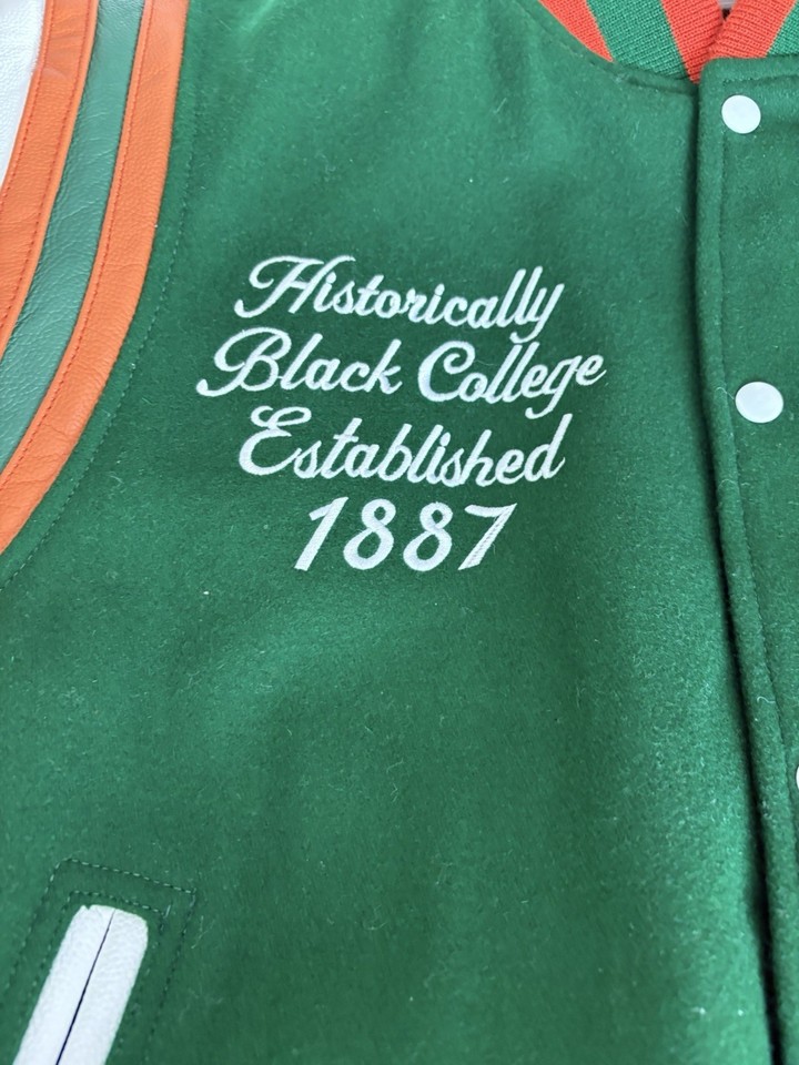 Florida A&M University FAMU Letterman Varsity Wool&Leather Tailored ...