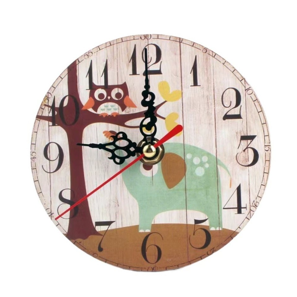Round Shape Clock Covered by Paper Desk Clock New Wall Clock Living ...