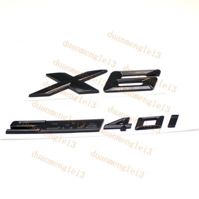 For X6 Series Gloss Black Emblem X6 + SDrive40i Number Letters Rear ...