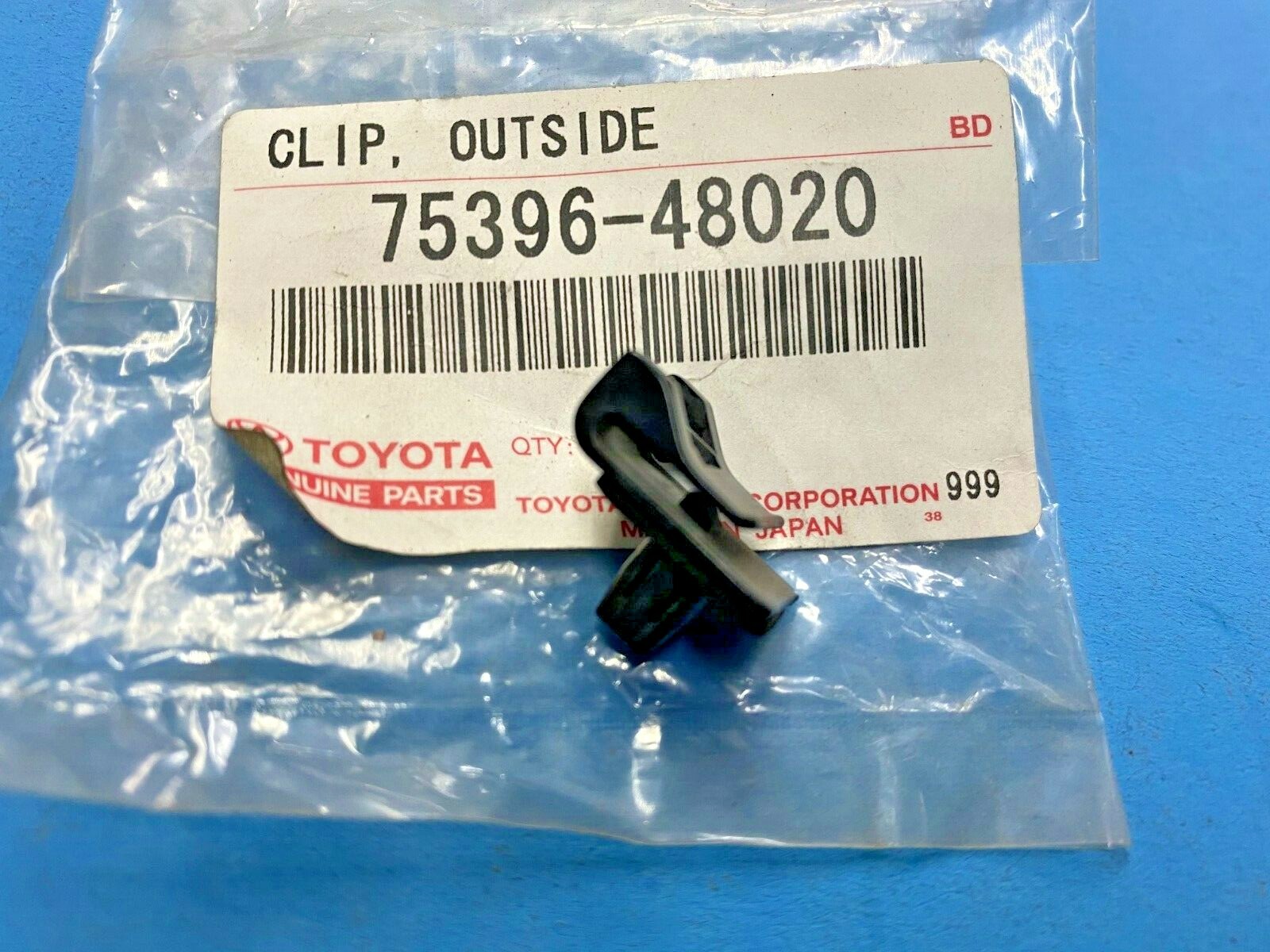 1-PC PACK GENUINE LEXUS RX300 (1199-2003) CLIP NO-2 O/S MOLDING 75396 ...