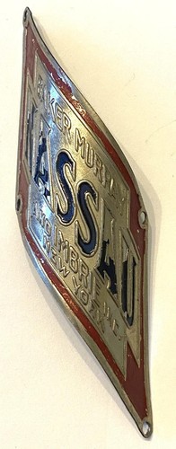 TOC vintage NASSAU bicycle Head BADGE New York Baker Murray and Imbrie ...