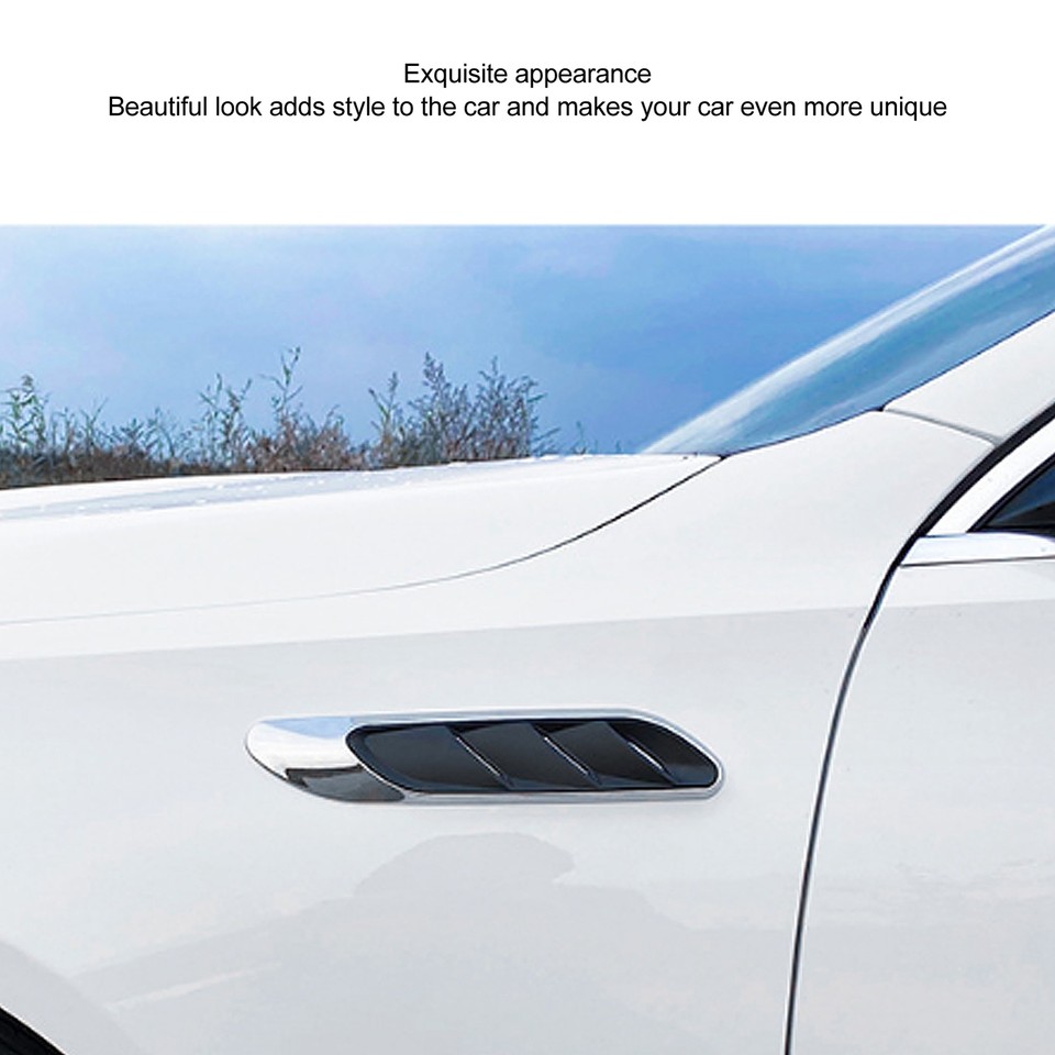 (Silver) Air Outlet Frame Left Right Mudguard Side Air Outlet Vent Trim ...