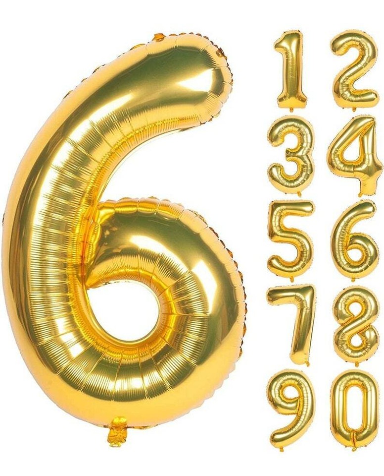 40 inch GOLD Number Mylar Giant Large Balloon Birthday Anniversary ...