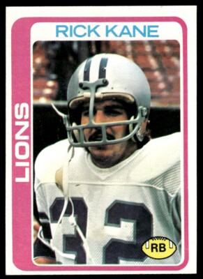 1978 TOPPS RICK KANE K RC DETROIT LIONS #126 | eBay