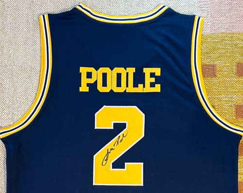 Jordan Poole Signed Autograph RARE Michigan Wolverines NCAA Jersey NBA ...