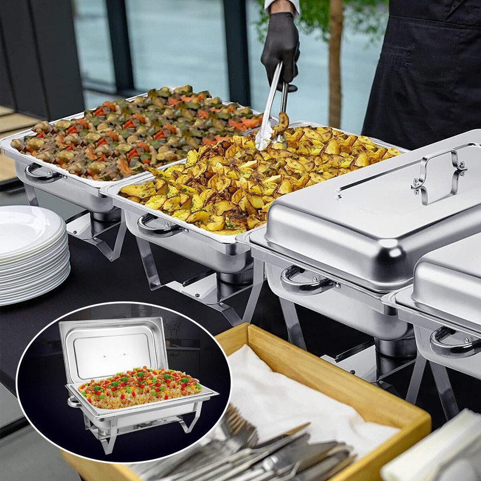 2 Pack 9L Chafing Dish Buffet Set Stainless Steel Banquets Catering ...