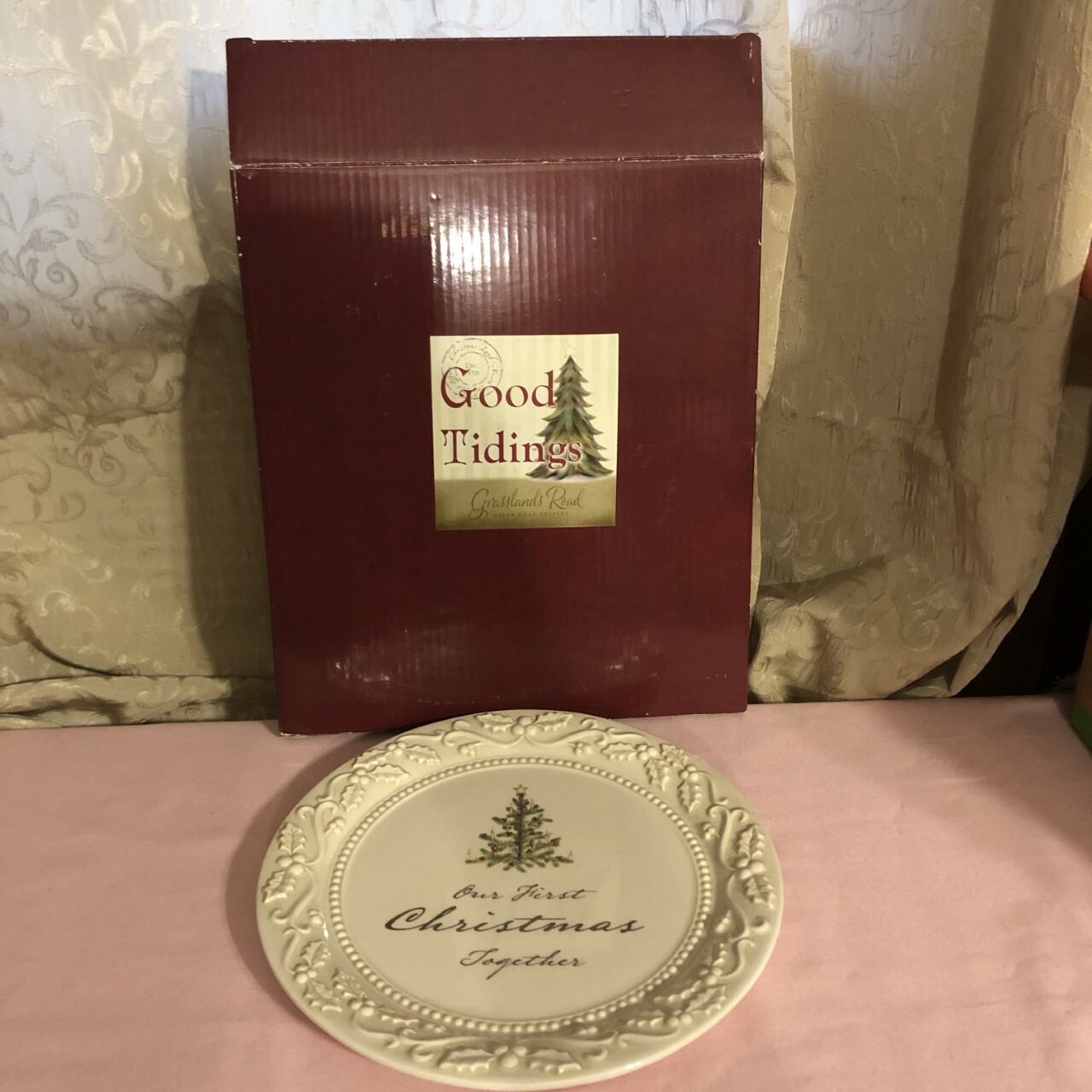 Grasslands Road Our First Christmas Together Holiday Plate NIB | eBay