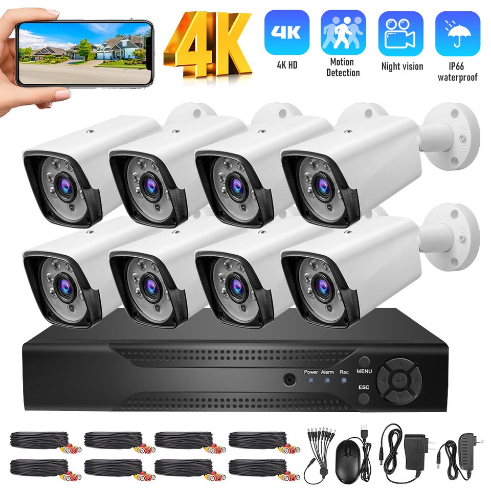 5MP Lite 8CH DVR 1080P Security Camera System Outdoor H.265+ Home CCTV ...