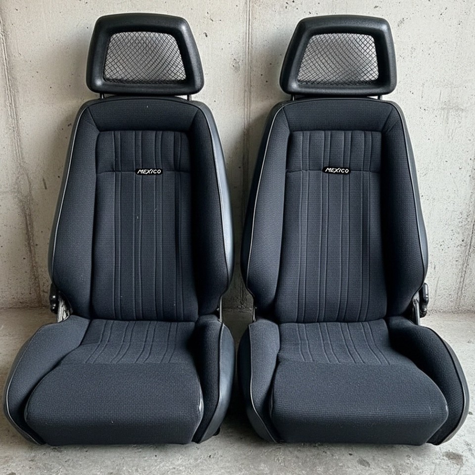 Ford Mk1 Escort Mexico Recaro Style Seat Badges (Pair) 2 Pin Mk2 Escort ...