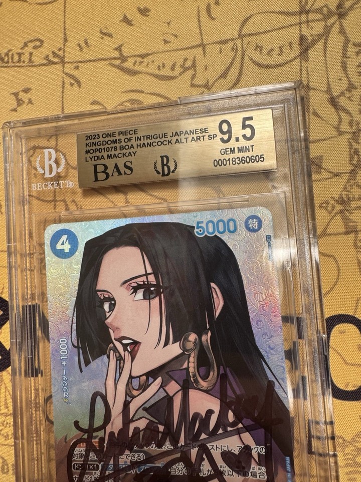 One Piece OP01-078 SR Boa Hancock Signed By Lydia Mackay - Beckett BGS ...