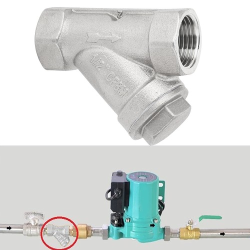 Y Strainer 1/2in DN15 304 Stainless Steel For Water Oil Gas Thread Pipe ...