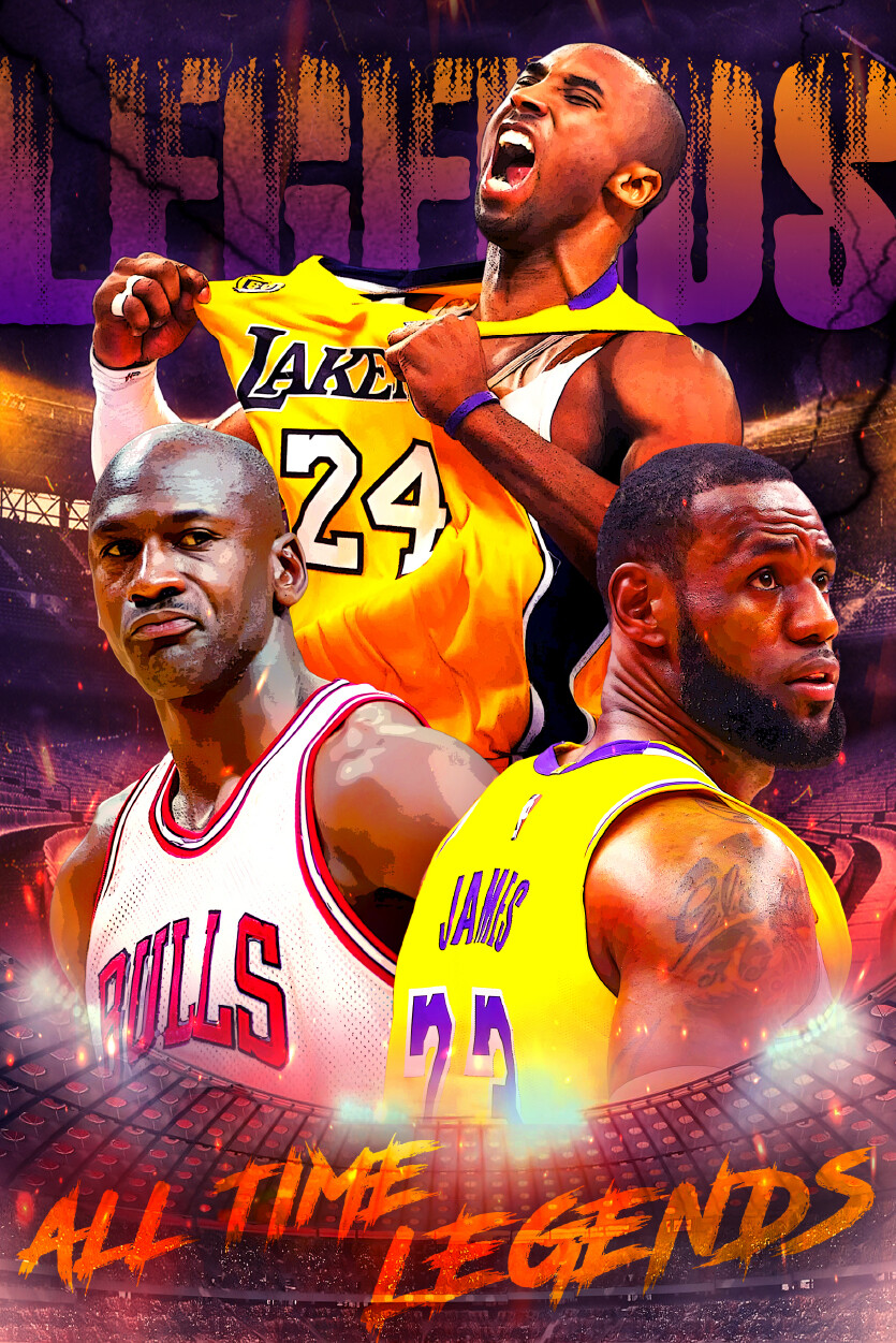 All Time Legends Basketball Print Premium Poster High Quality choose ...
