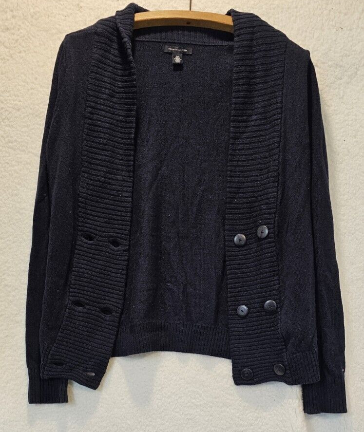 Blue Tommy Hilfiger double 3 button cardigan small sh… - Gem
