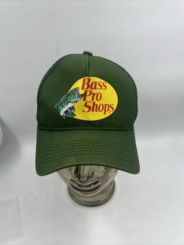 Bass Pro Shops Green Hat Adjustable SnapBack Trucker Baseball Fishing ...