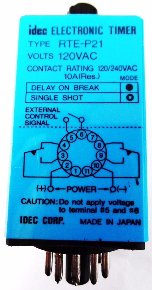 RTE-P21 IDEC Multi-Function timing relay DPDT; Cur-Rtg 10A;100-240AC 11 ...