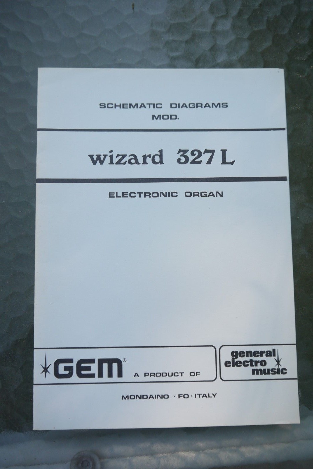 GEM Wizard 327L Electronic Organ Schematic Diagram Manual | eBay
