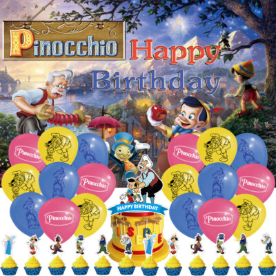 Pinocchio Party Supplies Party Decorations Set Balloons Cake Toppers ...