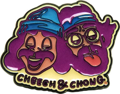 Enamel Pin - Cheech & Chong Illustrated Buddies With Logo Lapel Pin ...