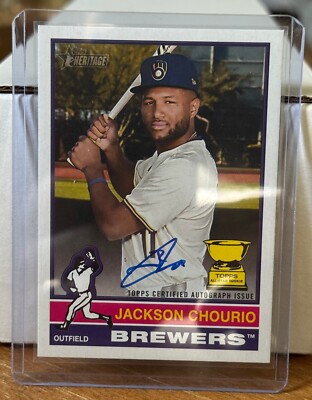2025 Topps Heritage Jackson Chourio #ROA-JCH Real One Autograph Brewers ...