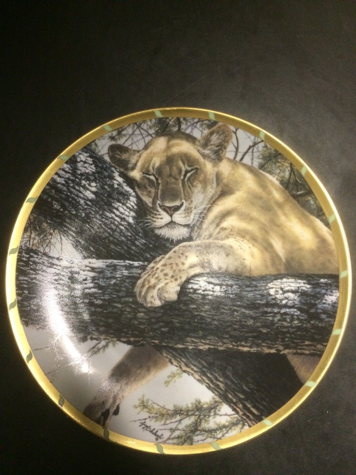 LENOX Guy Coheleach's Collections Porcelain "Royal Cats" Cat Nap Plate ...