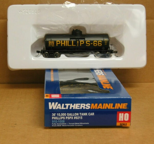 Walters Mainline Phillips 66 Tank Car 36 FT 910-1008 HO Rd No. 9215 for ...