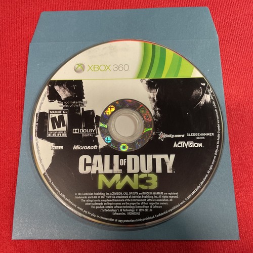 Call of Duty Modern Warfare 3 (Xbox 360, 2011) Game Disc Only COD MW3 ...