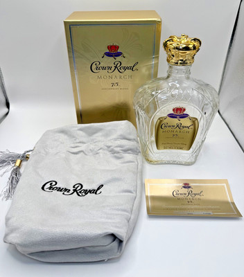 Crown Royal Monarch 75th Anniversary Empty Bottle, Batch ID card, and ...