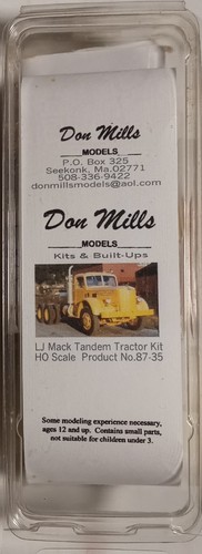 Don Mills Models #87-35 1940-1956 LJ Mack Tandem Tractor 1:87 Scale ...