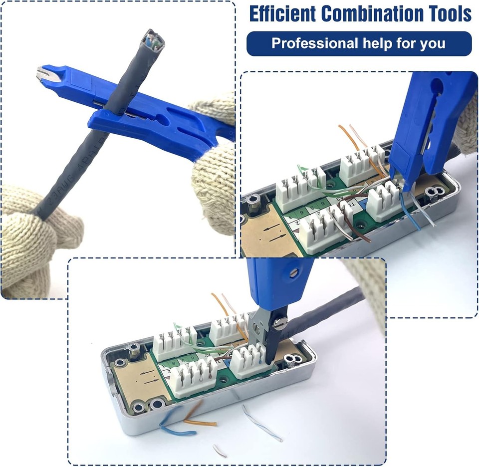 VCELINK Punch Down Tool, Ethernet Krone Tool for RJ45 Socket Cat5/Cat6 ...