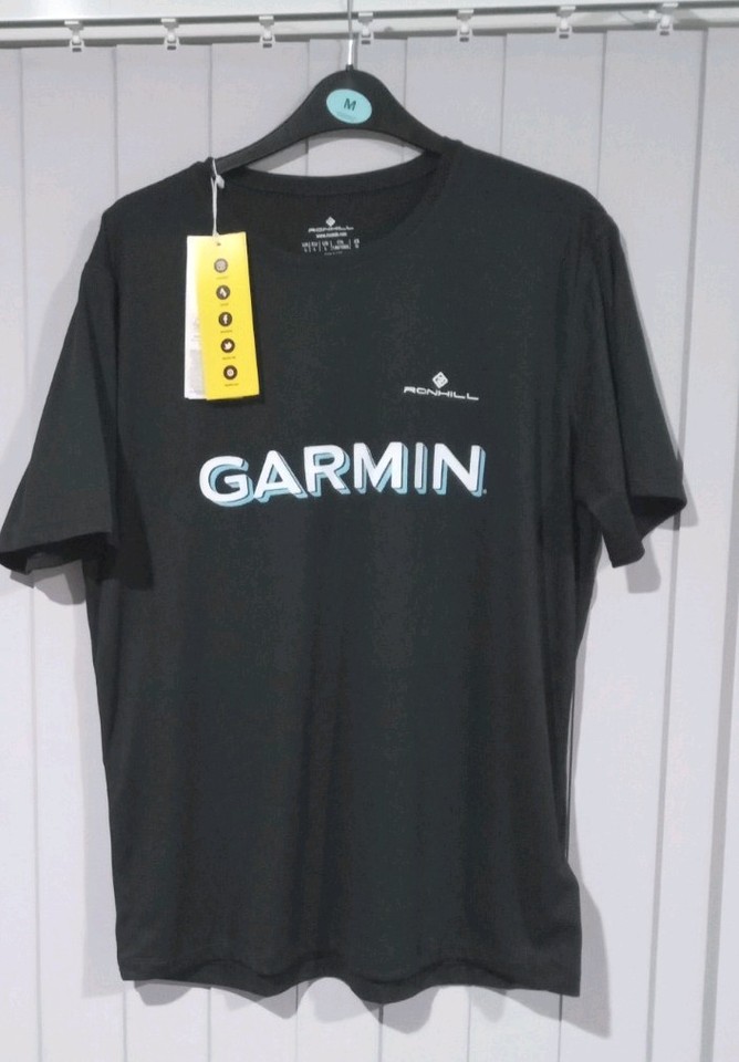 Ronhill Mens Sports T Shirt With Garmin Logo BNWT Size L Scu 103 | eBay UK