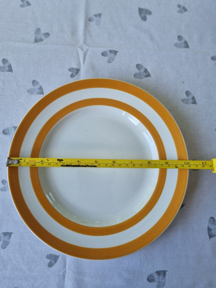 Rare TG Green BUTTERSCOTCH Cornish ware / cornishware 10" Plate, Judith ...